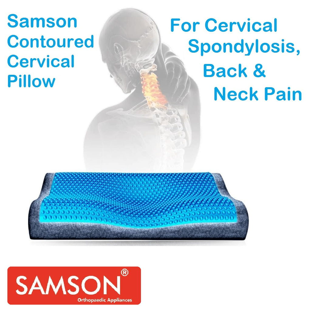 Samson Cervical Pillow (Contoured) - Orthopaedic Neck & Back Support ...